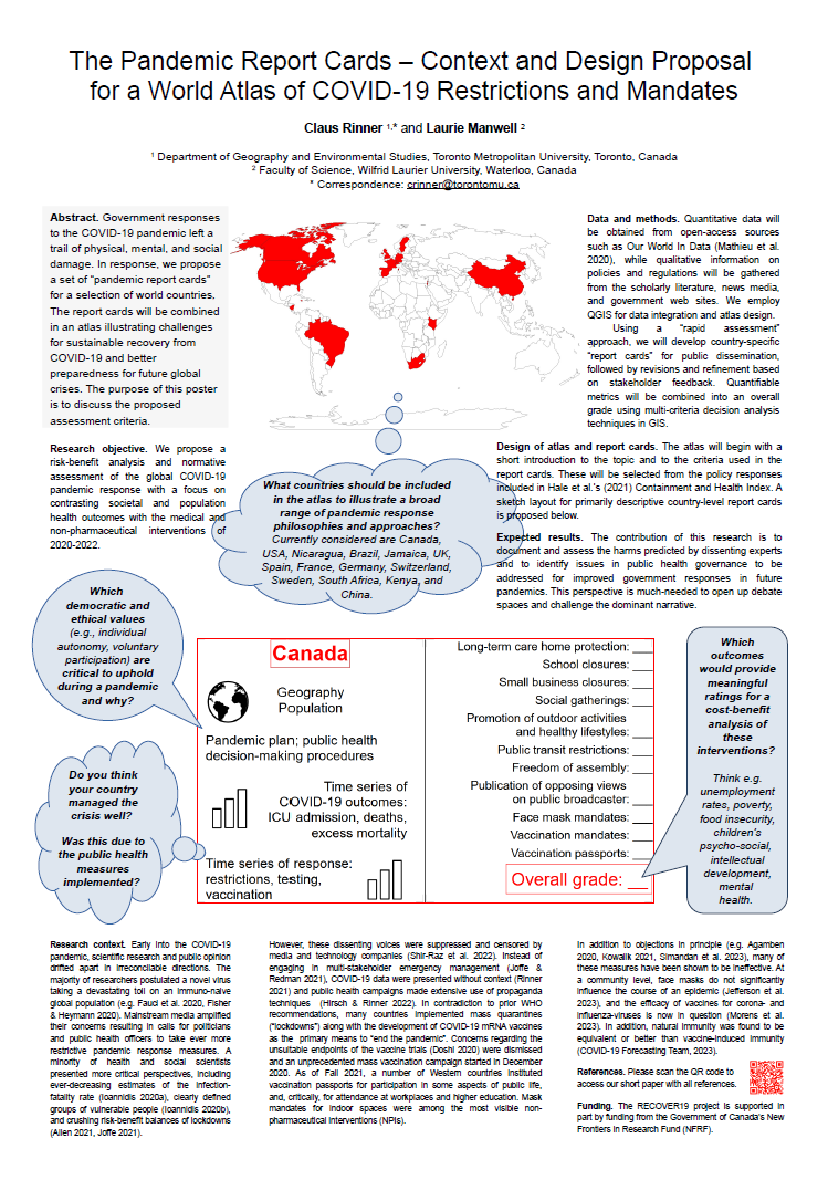 Conference poster “The Pandemic Report Cards” – RECOVER19